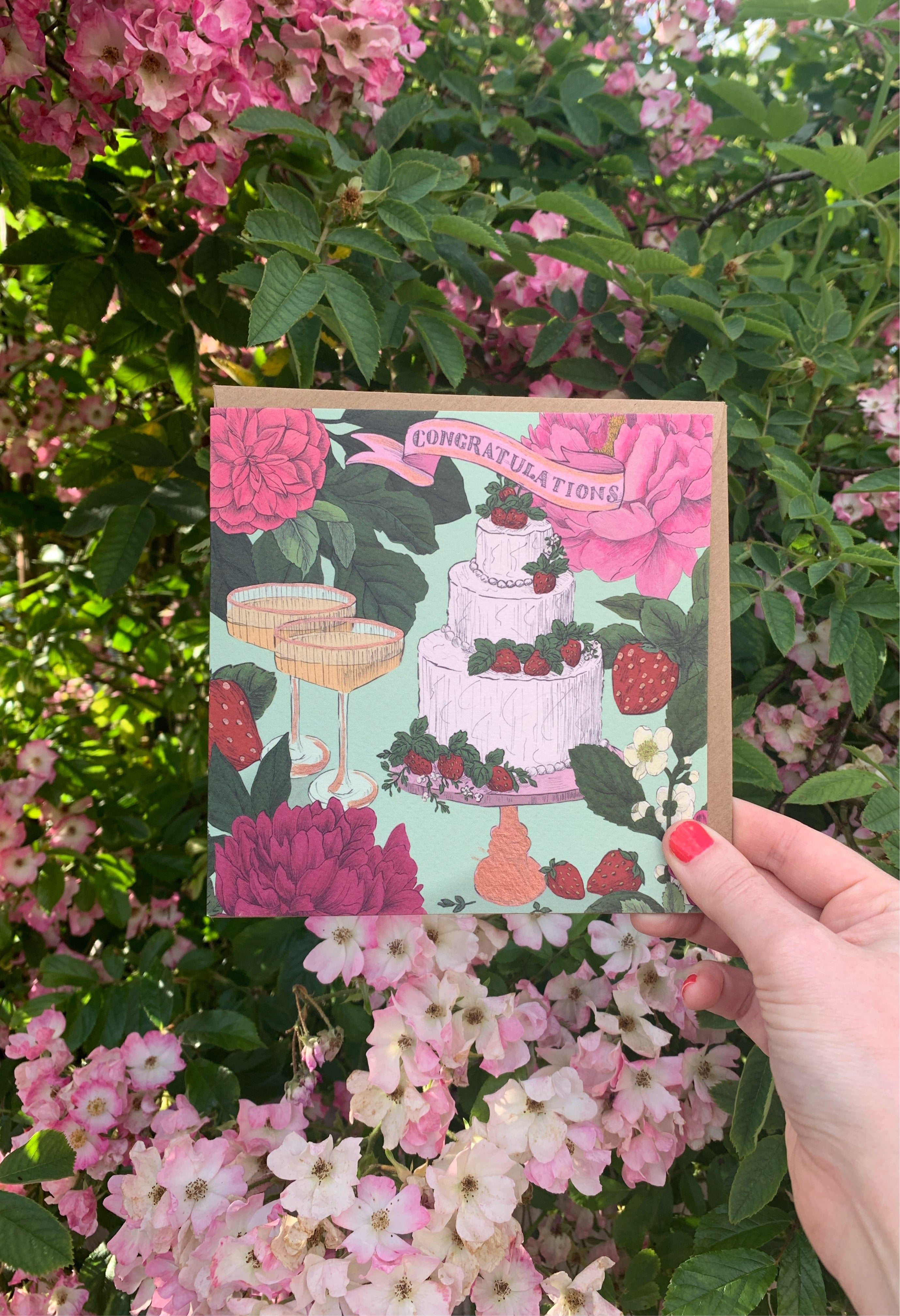 Congratulations Square Card – The Wallflower Studio